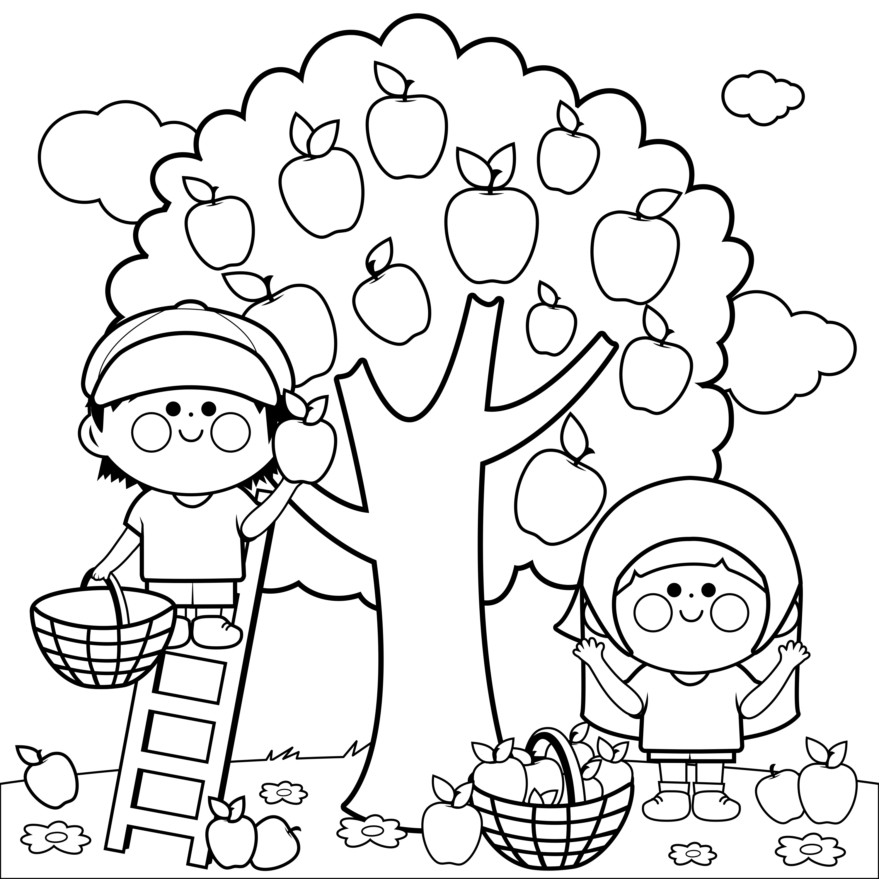 Little Red Bear’s “Happy Autumn Season!” Coloring Pages | James Milson ...